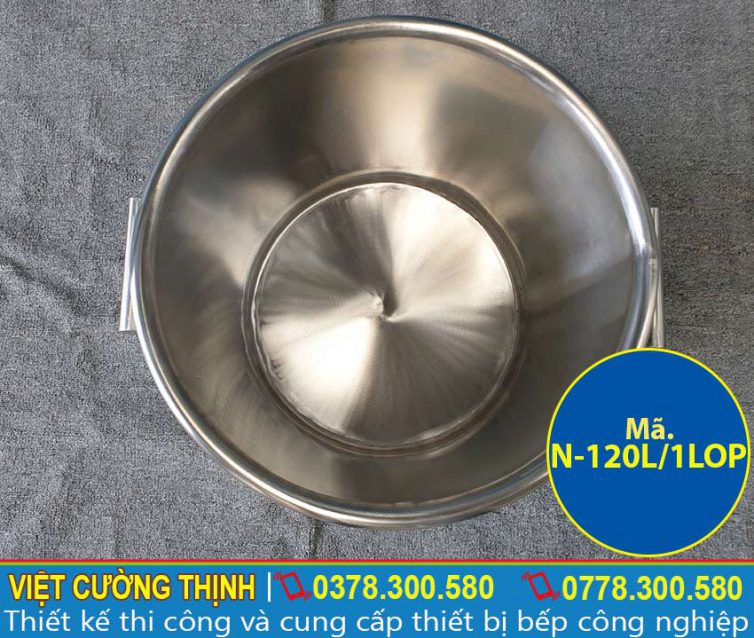 Nồi Inox Công Nghiệp 120L 1 Lớp N-120L/1LOP - Việt Cường Thịnh